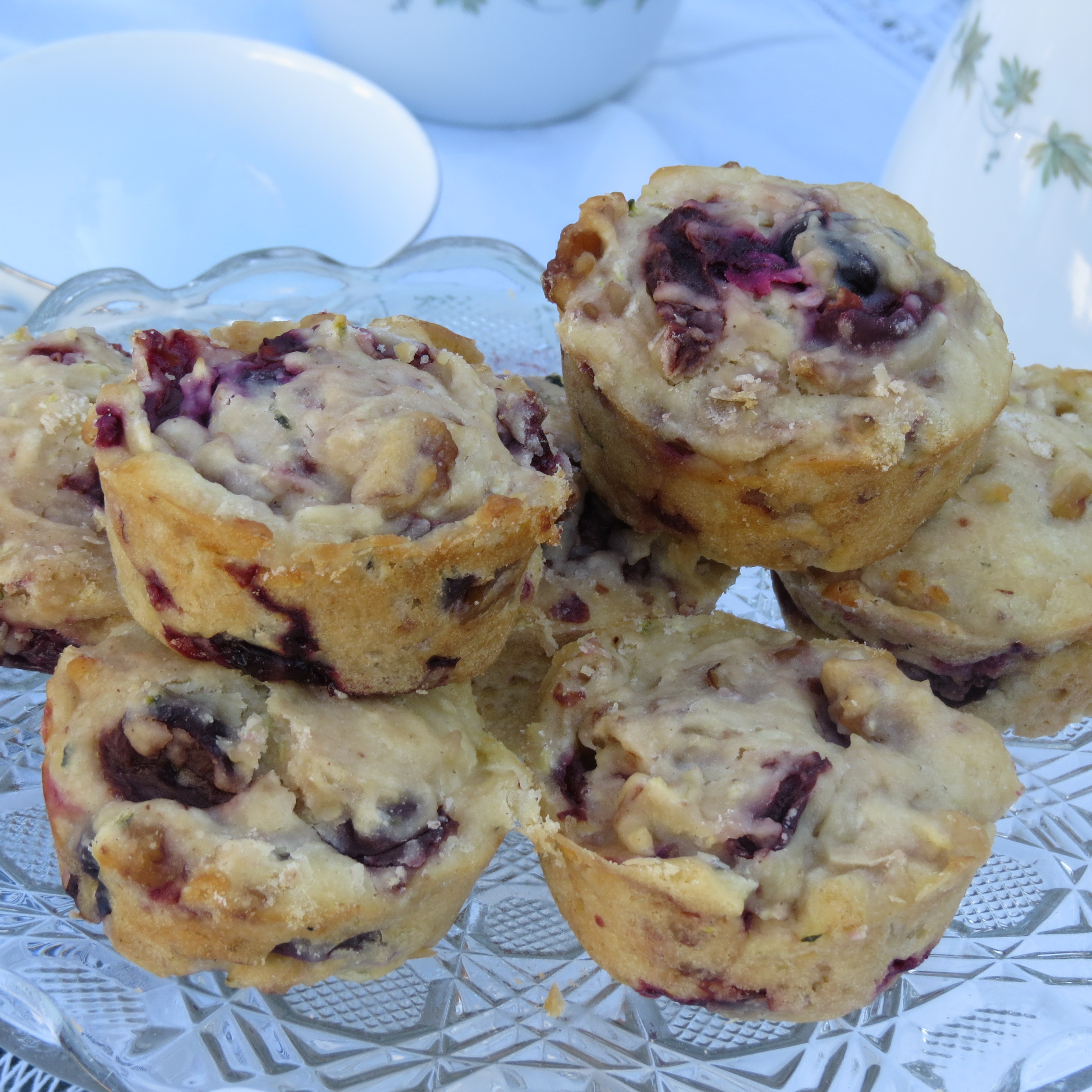 Zucchini Cherry Walnut Muffins Made With Gluten Free Flour The